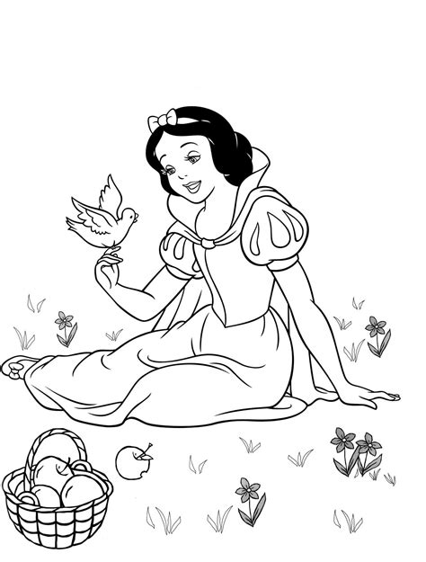 Outline Of Snow White Clip Art Library