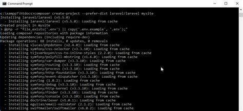 installing laravel php framework sourcecodester