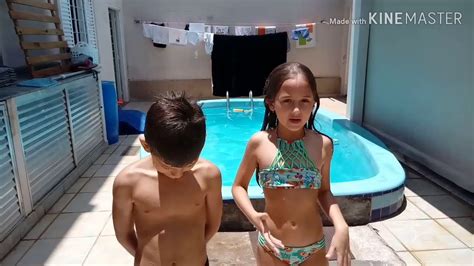 DESAFIO NA PISCINA FALE QUALQUER COISA YouTube