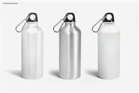 9 Attractive Vacuum Steel Bottle Mockup PSD Template