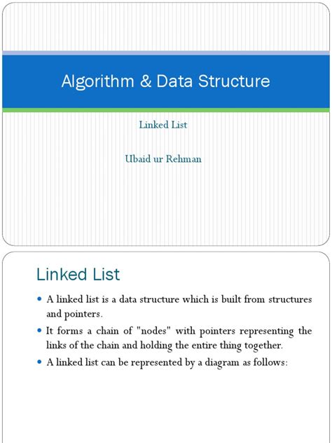 linked list pdf pointer computer programming algorithms and data structures