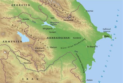Karte Von Aserbaidschan Freeworldmaps Net