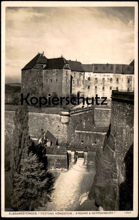 ALTE POSTKARTE ELBSANDSTEINGEBIRGE SÄCHSISCHE SCHWEIZ FESTUNG