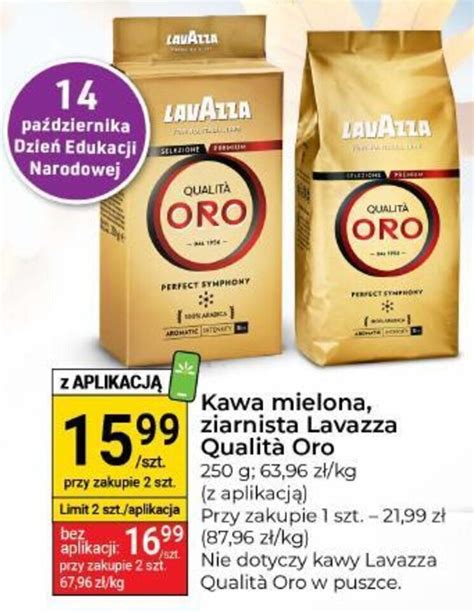 Promocja Kawa Mielona Ziarnista Lavazza Qualit Oro G W Stokrotka