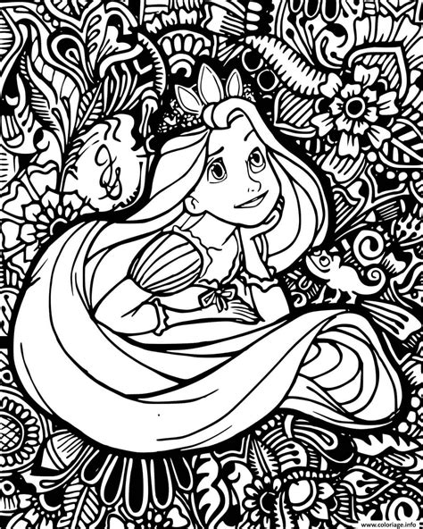 Coloriage Mandala Disney Princesse Raiponce En Reflexion JeColorie
