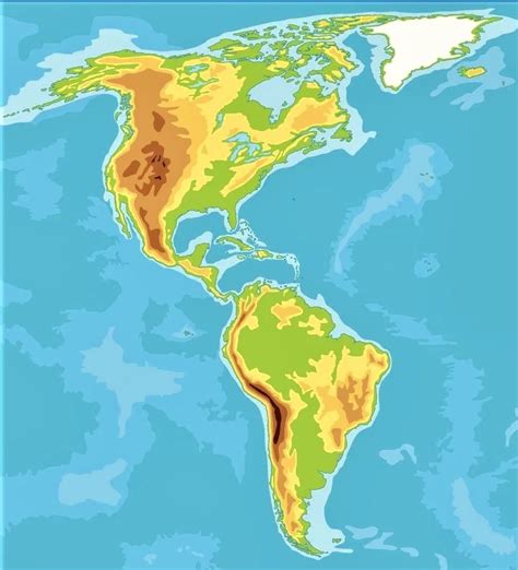 A O Nuevo Cache Condici N Mapa Fisico Politico De America Completo Al