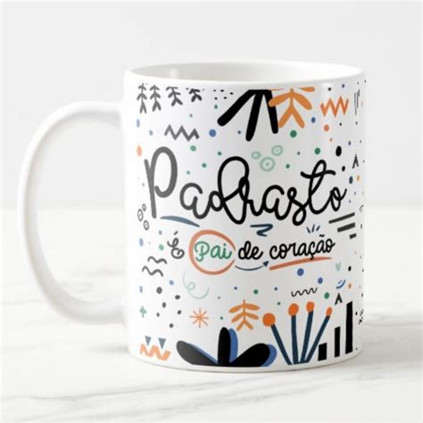 Caneca Padrasto É Pai de Coração Elo7 Produtos Especiais