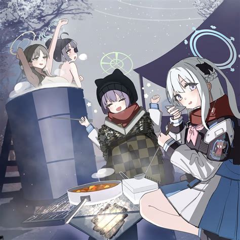Miyu Saki Miyako And Moe Blue Archive Drawn By Kilabo Danbooru