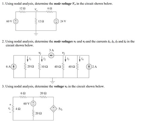 Solved Using Nodal Analysis Determine The Node Voltage Chegg