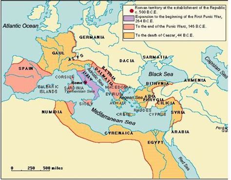 This Map Shows The Territory Of The Roman Republic And Empire At