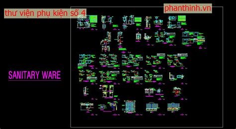1 Thư viện cad phụ kiện ống nước gồm nhiều bản vẽ full