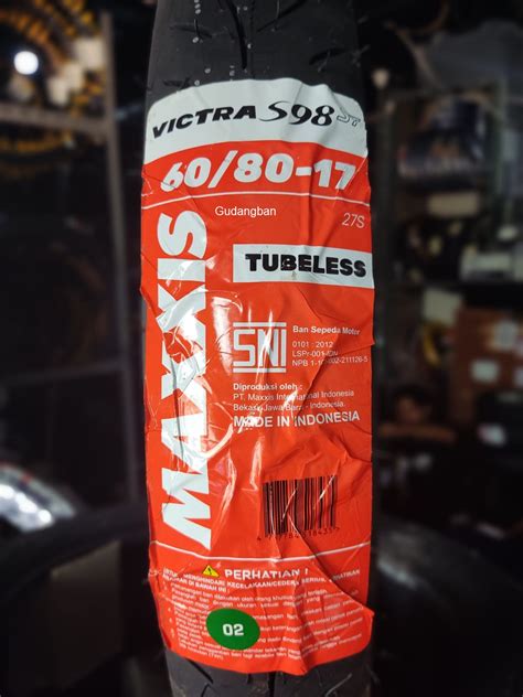 Ban Luar Maxxis Victra 60 80 17 Tubeless Motor Bebek PRODUKSI BARU FREE