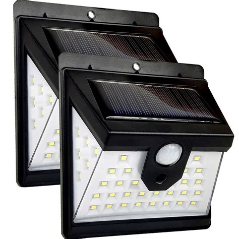 Kit Lumin Rias Solar Parede Leds Sensor Movimento Rea Externa