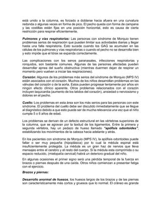 sabes lo que es Mps IV o síndrome de morquio PDF