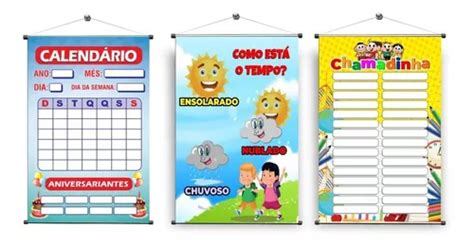 Banner Pedagogico Kit Clima Calend Rio Chamadinha Parcelamento Sem