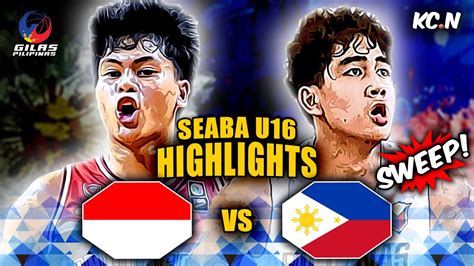 Gilas U16 Vs Indonesia Highlights FIBA U16 Asian Championship 2023
