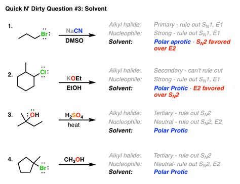 Deciding SN1 SN2 E1 E2 3 The Solvent Master Organic Chemistry