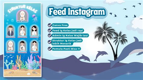 Cara Membuat Struktur Organisasi Kelas Tema Laut Di Canva Feed Ig