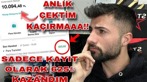 Sadece Kayıt Ol 625 tl aldım ÖDEME KANITLI İnternetten Para Kazanma