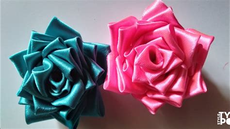 Satin Ribbon Rose DIY Ribbon Rose Satin Ribbon Flower How To Make