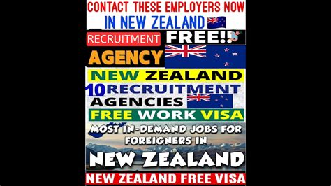 Top Foreigner Recruitment Agencies In New Zealand Work Visa Free