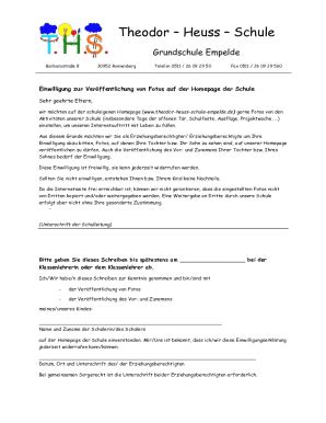 Ausfüllbar Online Einwilligung zur Verffentlichung von Fotos docx Fax