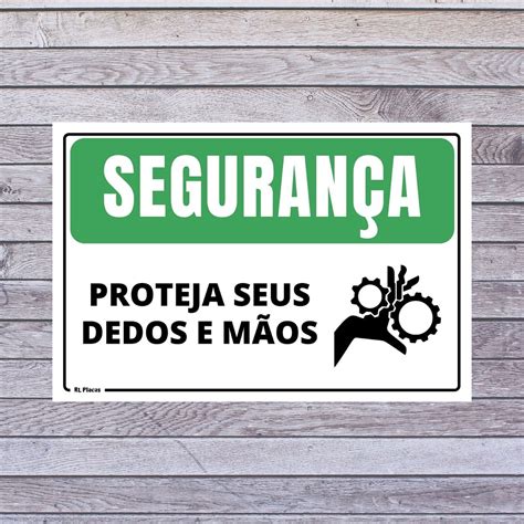 Placa Proteja Seus Dedos e Mãos 20x30 CM no Elo7 RL Placas Revenda