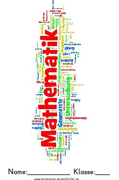Mathematik Deckblatt 1 Deckblätter zum Ausdrucken