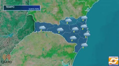 VÍDEO Previsão do tempo para Santa Catarina quinta feira 04 de maio