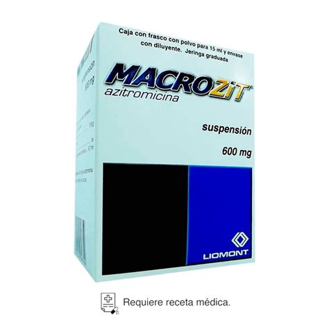 Macrozit Azitromicina 600 mg suspensión polvo para 15 ml Walmart