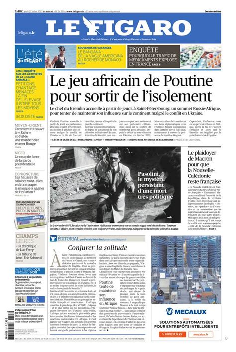 Le Figaro édition numérique du 27 juillet 2023