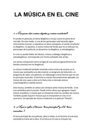 La Música en el cine PDF