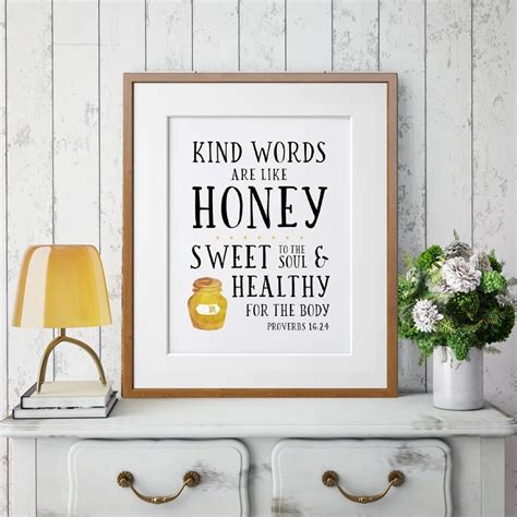 Impresiones De Arte De Pared De Escritura Proverbios 16 24 Vers Culo De
