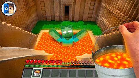 Minecraft In Real Life Pov Lava Trap For Zombie In Realistic Minecraft