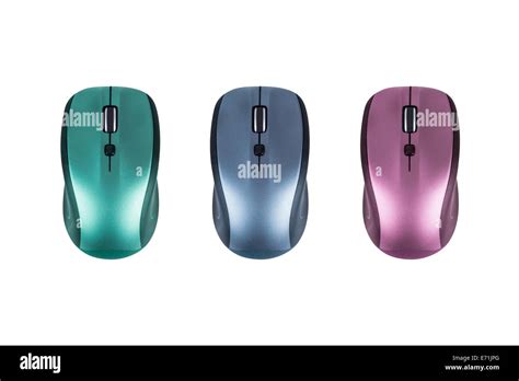 Colorful Variations Of Wireless Desktop Computer Mouses Isolated On
