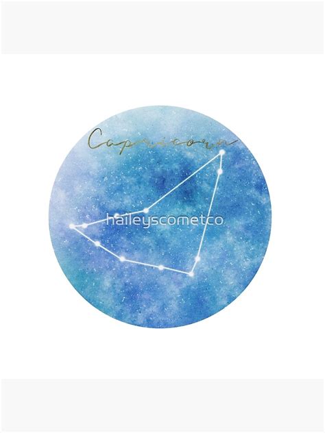Capricorn Watercolour Constellation Poster For Sale By Haileyscometco