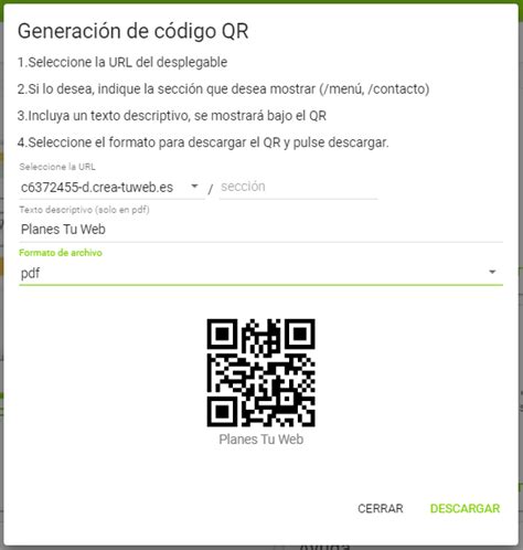 Crear Código QR acens Centro de Ayuda