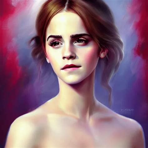 Beautiful Painting Of Emma Watson By Charlie Bowater Stable Diffusion