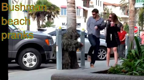 Scary Bushman Pranks At The Beach Bushman Prank Compilation Youtube