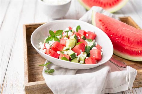 Salade De Pastèque et Feta Cette Salade méditerranéenne estivale va