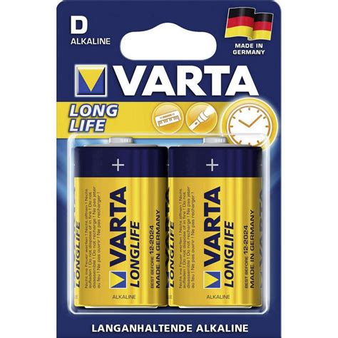 Varta Long Life Pack 2 Pilas D LR20 PcComponentes
