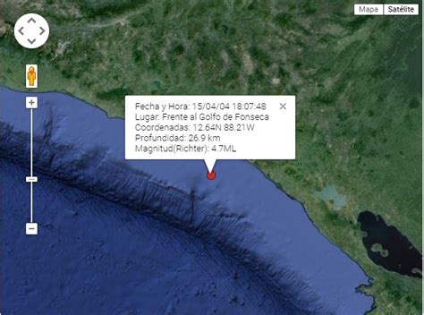 Sismo sacude costa del pacífico nicaragüense