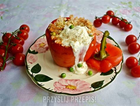 Fit Faszerowana Papryka Z Zielonym Groszkiem I Kurkami Szybki Obiad