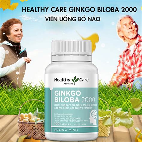 Viên Uống Bổ Não Bảo Vệ Sức Khỏe Healthy Care Ginkgo Biloba 2000Mg Hộp
