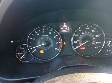 Check Engine Light And Cruise Control Flashing Subaru Outback