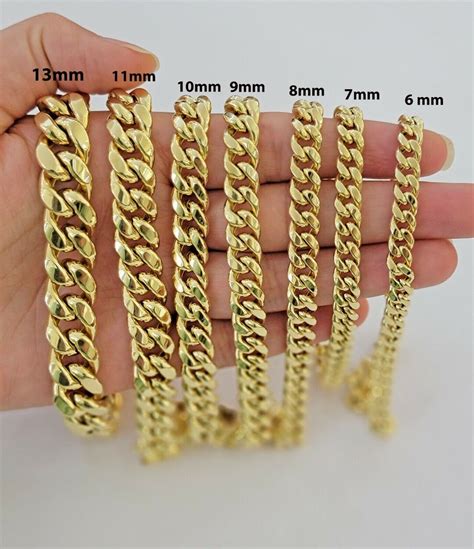 Real 10k Gold Bracelet 8 Miami Cuban Link 6mm 13mm 10kt Yellow Gold