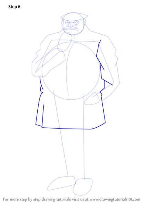 Step By Step How To Draw Juzo Megure From Detective Conan