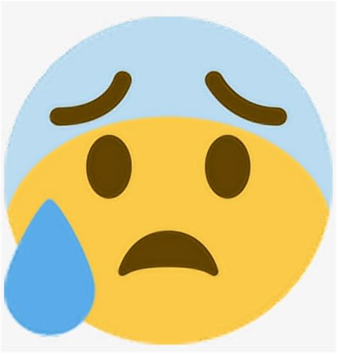 Ohno Scared Worried Anxious Emoji Emoticon Face Express Cold Sweat