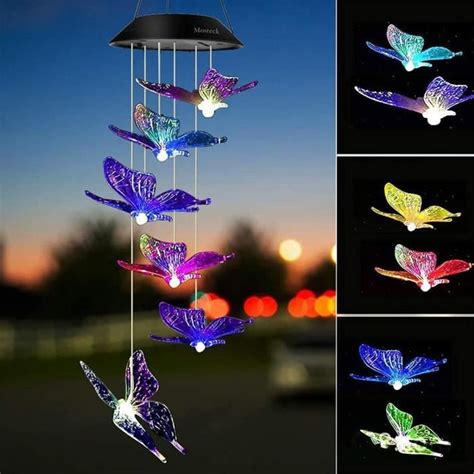 Domybest Carillons éoliens Solaires LED Changement de Couleur Carillon