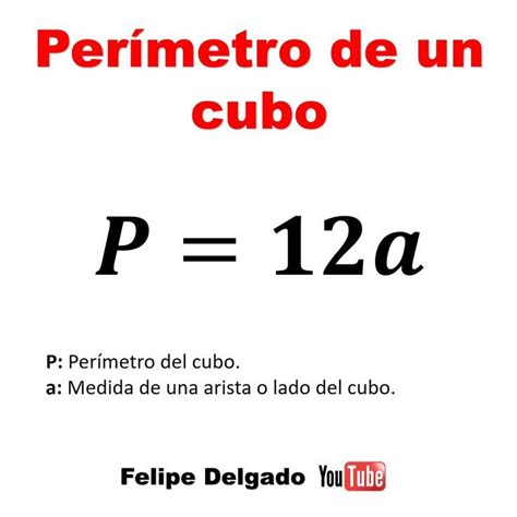 Perímetro de un cubo formula en 2023 Fórmulas matemáticas Calcular